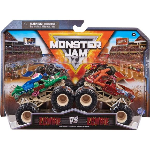 Monster Jam | Toys | Monster Jam True Metal Green Zombie Vs Burned ...